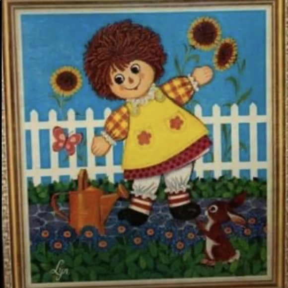 Accents | Raggedy Ann Andy Vintage Set Of 2 Paintings Without Frame ...